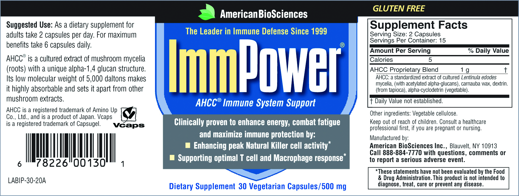 IMMPOWER® AHCC® 30 capsules – Pulse Nutritional