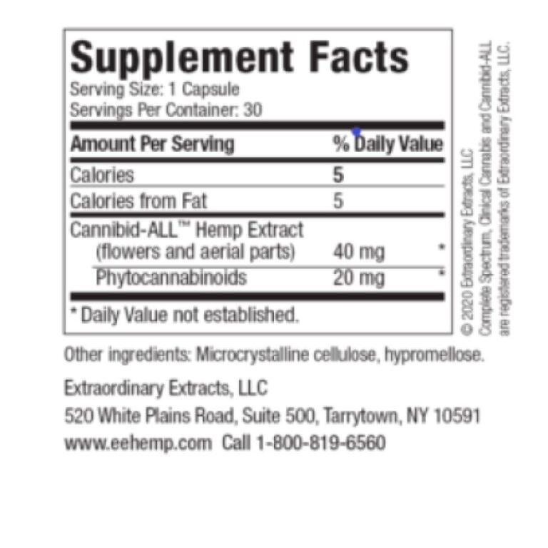 COMPLETE SPECTRUM™ CLINICAL CANNABIS-20 MG PHYTOCANNABINOIDS 30 ...